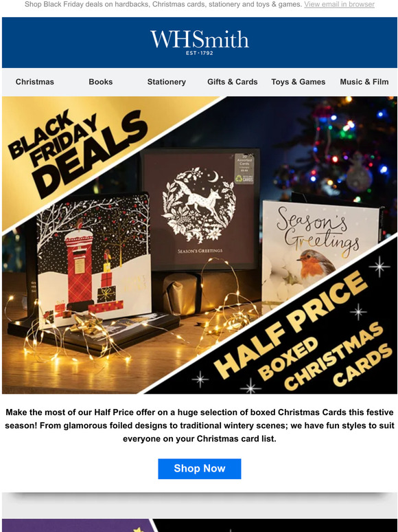 WHSmith: Half Price Boxed Christmas Cards! Shop Now ️🎄 | Milled