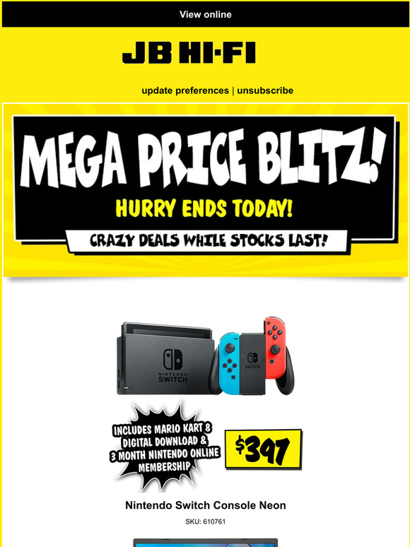 JB Hi-Fi: Mega Price Blitz Ends Today! | Milled