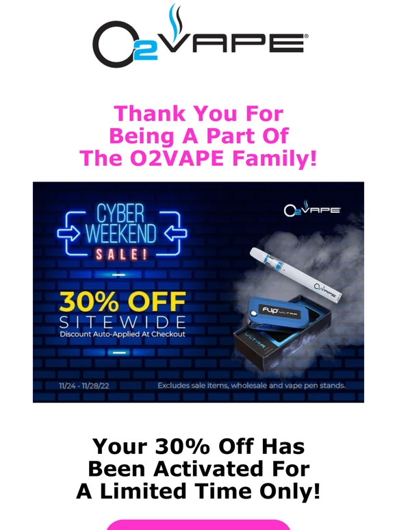 O2VAPE: Thank You From the Team at O2VAPE, Your Special Discount Is ...