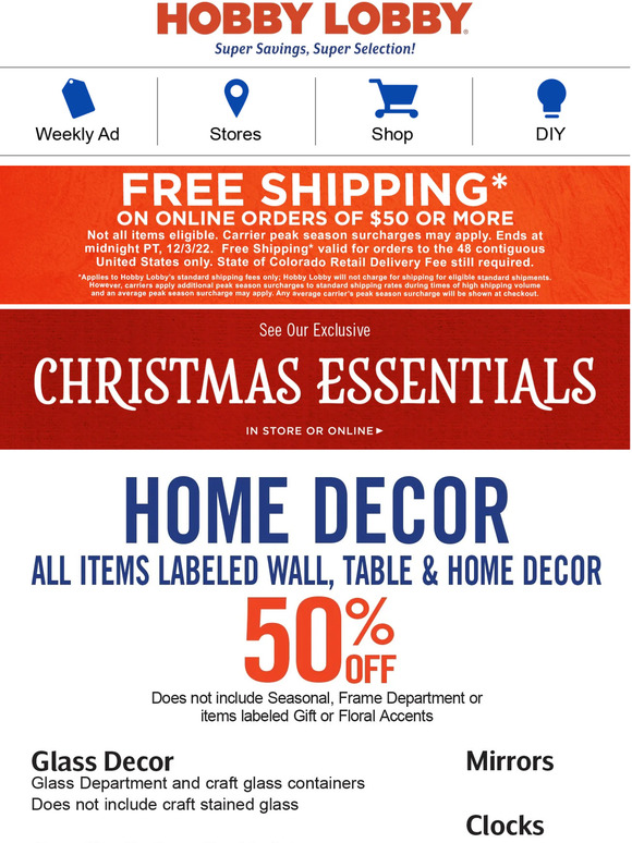 Hobby Lobby: One Week Of Free Shipping! 🔥 | Milled