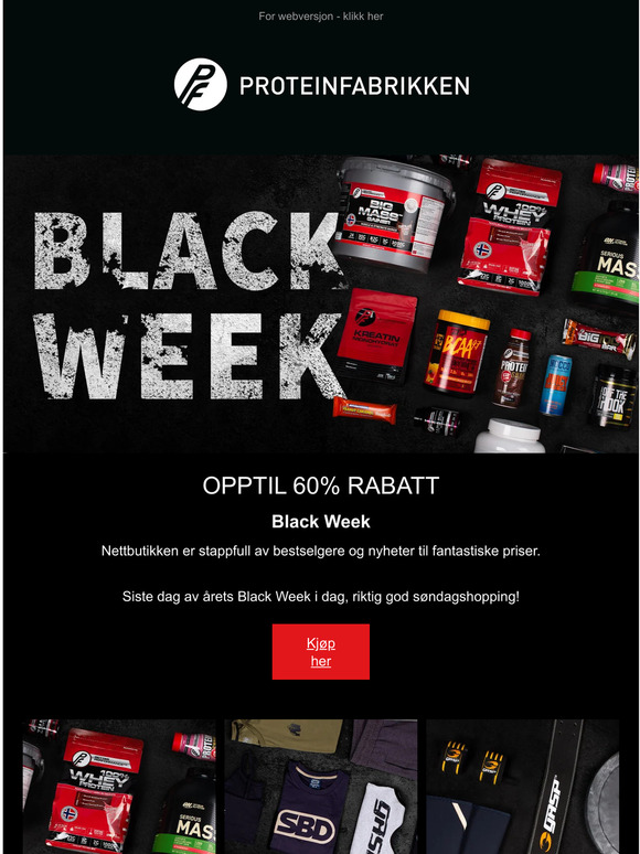 Proteinfabrikken: Black Week er i gang med årets råeste priser | Milled