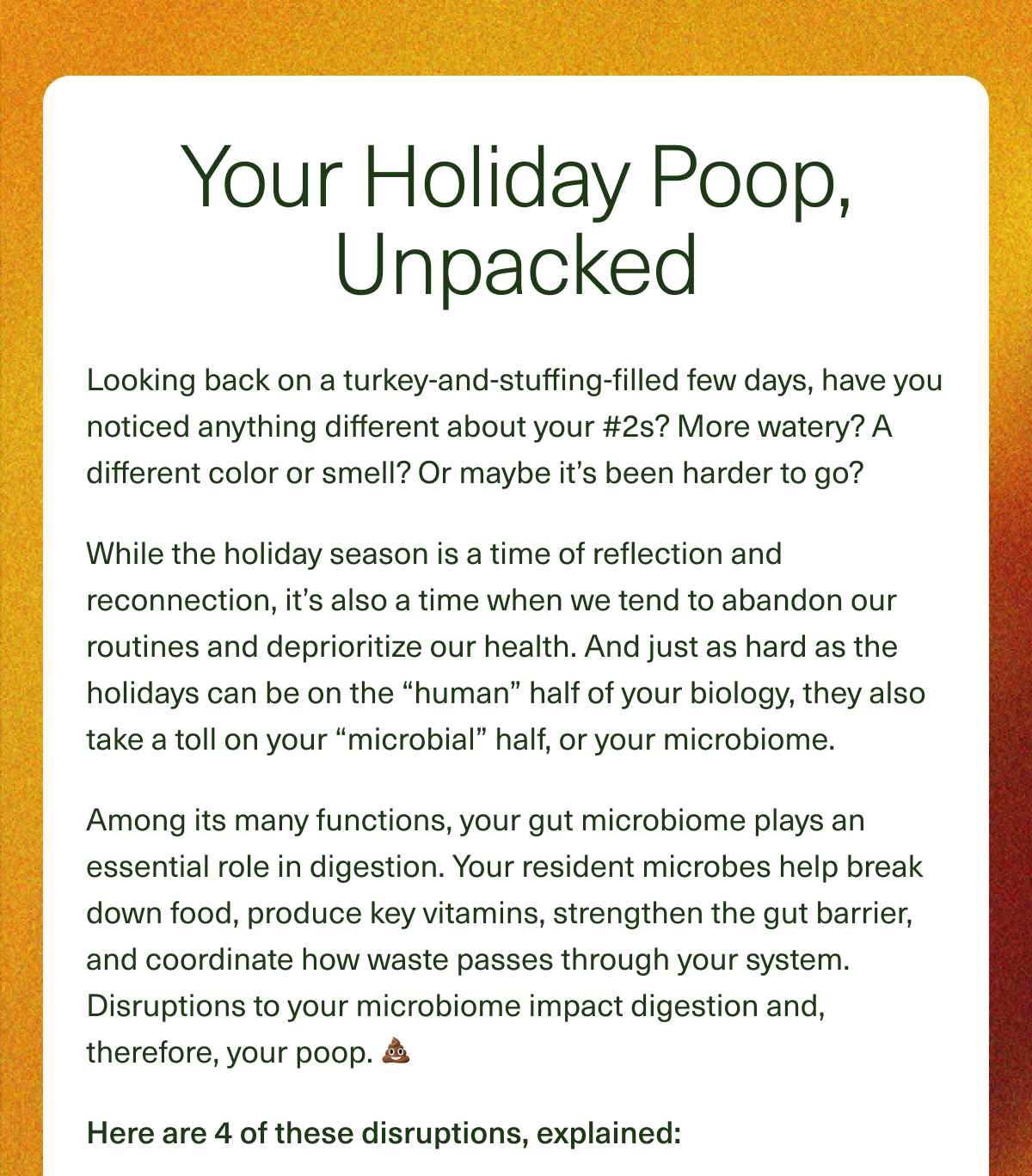 Seed: How was your post-holiday poop? | Milled