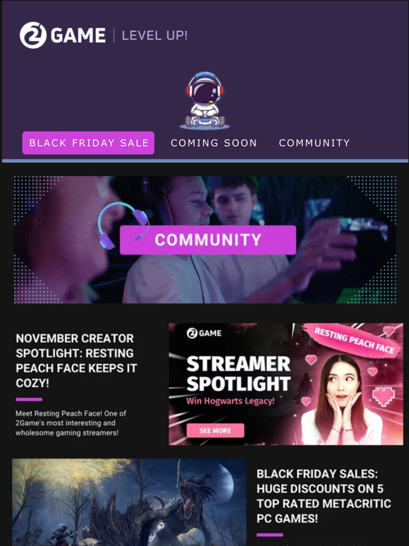 2Game: Community: Streamer Spotlight ⭐ Meet Resting Peach Face! | Milled