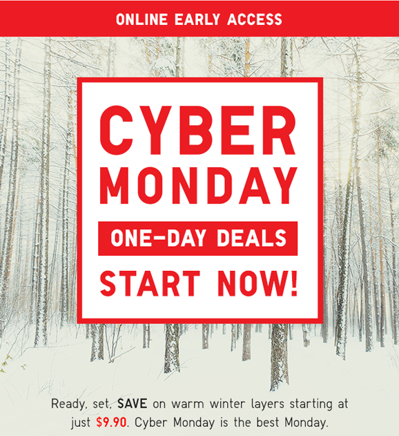 UNIQLO: Cyber Monday early access NOW | Milled
