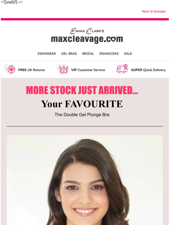 MaxCleavage: After Eden Double Gel Plunge Bra is Back! 💕 | Milled