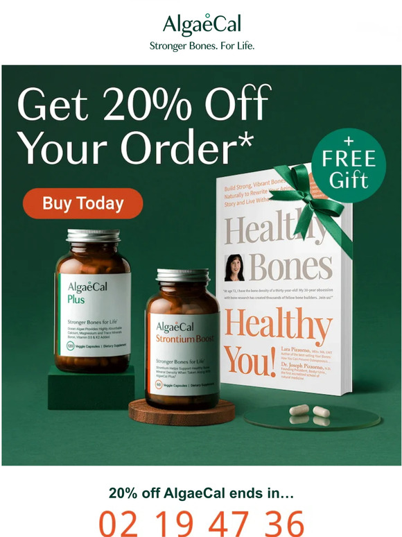 AlgaeCal: 20% Off AlgaeCal. Cyber Monday Sale. | Milled