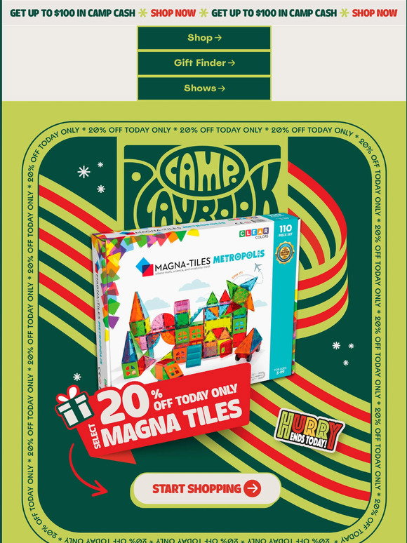 CAMP: 20% OFF MAGNA-TILES 💥 | Milled