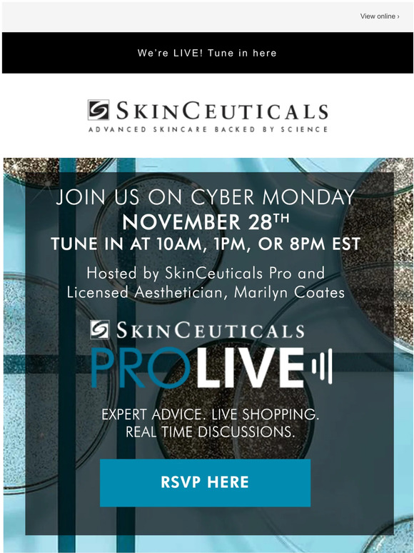 Skinceuticals: Join Pro Live NOW! | Milled