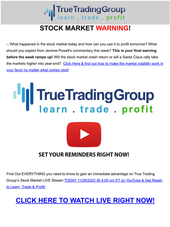 True Trading Group: Your Final Warning | Milled