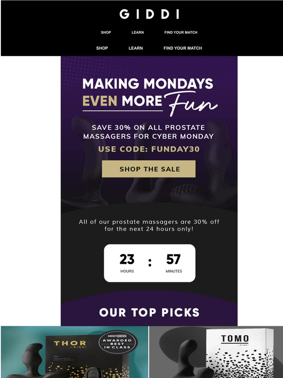 GIDDI: Save 30% on ALL our prostate massagers 👈 | Milled