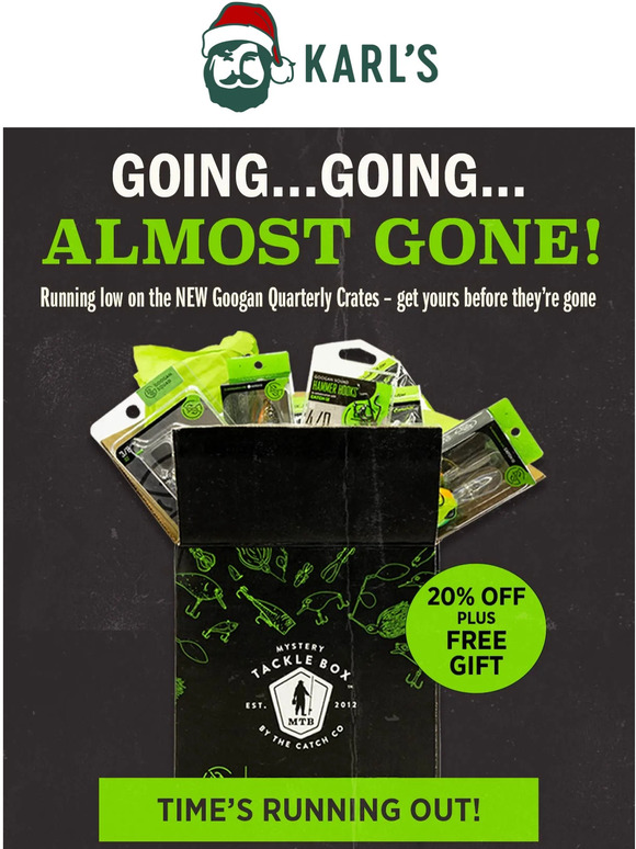 Mystery Tackle Box: 🚨RUNNING LOW🚨 on the NEW Googan Quarterly Crate ...