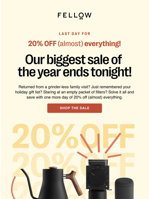 Fellow Products: Last day to save 20% | Milled