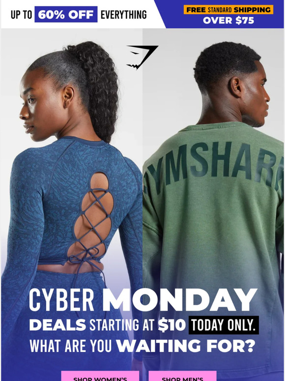 Gymshark: Deals starting at $10 | Milled