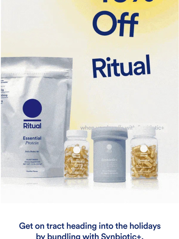 Ritual Email Newsletters: Shop Sales, Discounts, and Coupon Codes