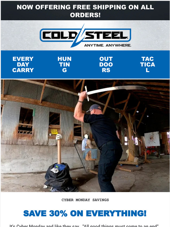 Cold Steel: Save 30% Sitewide - Last Day To Save! | Milled