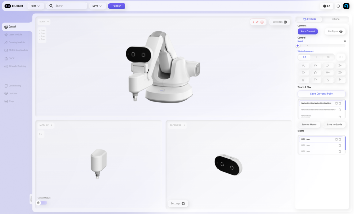Indiegogo: 📢 Update #13 from HUENIT - AI Camera & Modular Robot Arm ...