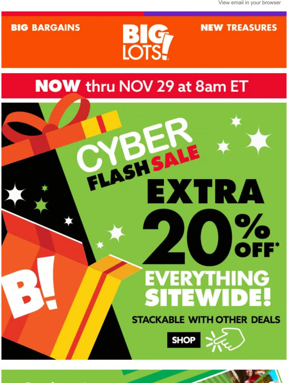 Big Lots: 👀Stack 20% OFF site savings on top of these NEW DEALS | Milled