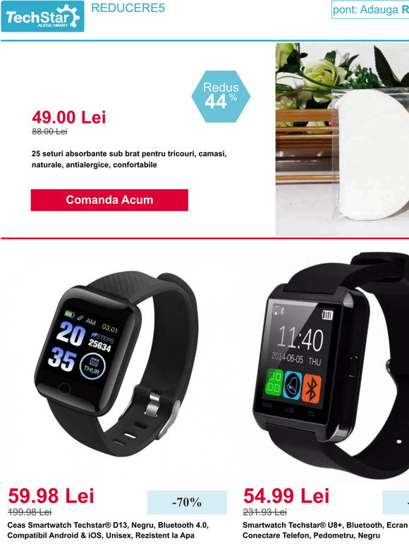 Techstar: 😃 Smartwatch-uri si Bratari Fitness la cele mai bune preturi ...