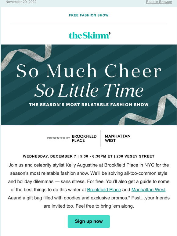 theSkimm: RSVP: Our first-ever IRL fashion show | Milled