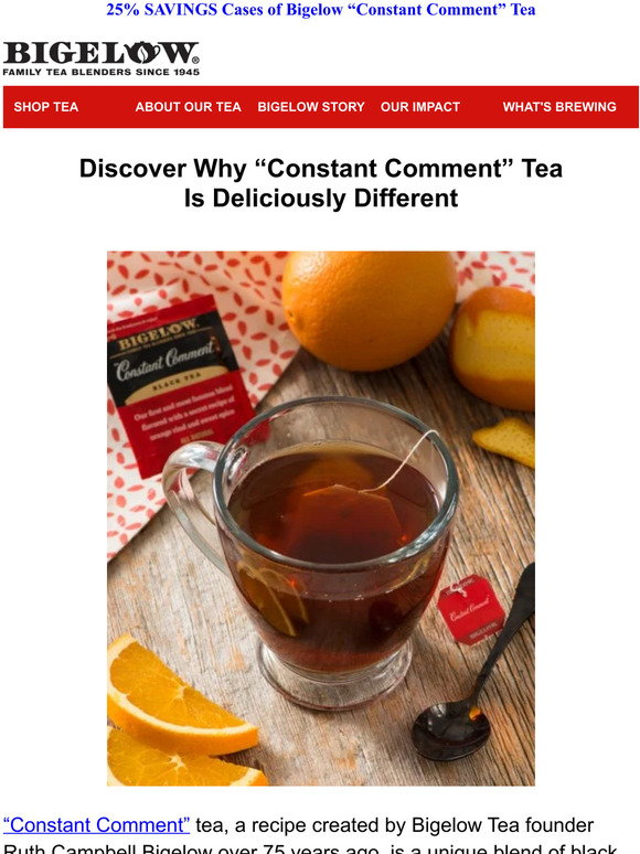 Bigelow Tea: 💌 You Are Invited To Enjoy 25% OFF Cases of Bigelow ...