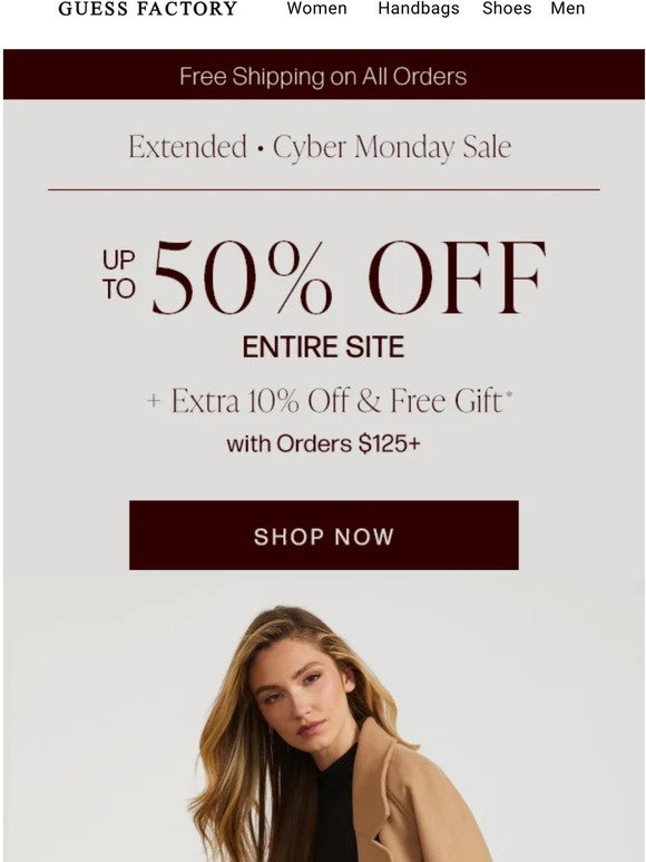 Guess: Up to 50% Off + Extra 10% EXTENDED | Milled