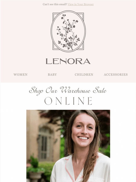 Lenora: Our Warehouse Sale Is Now Online! | Milled