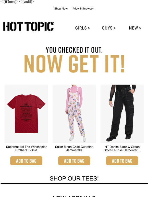 Hot Topic: That merch you were eyeing is ready to be wrapped. | Milled