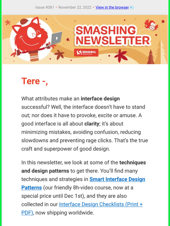 Smashing Magazine: #381: Interface Design | Milled