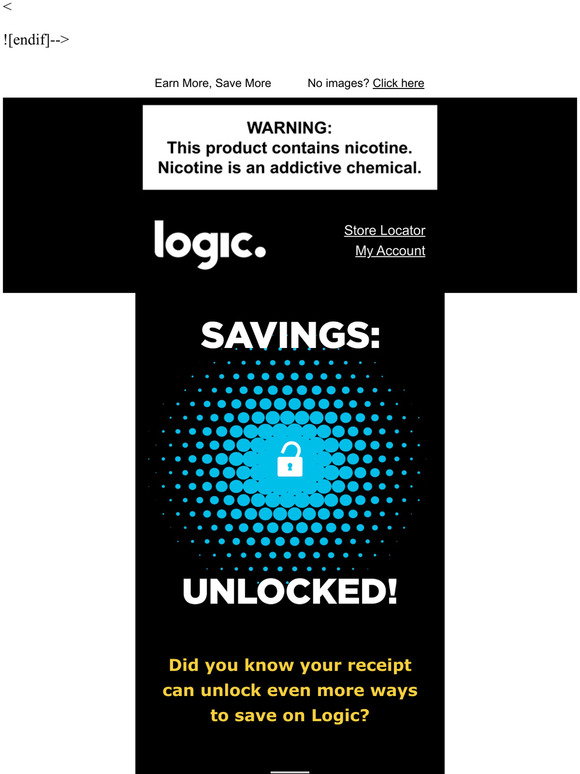 Logic Vapes: Unlock Logic Savings & Rewards With Your Receipt | Milled