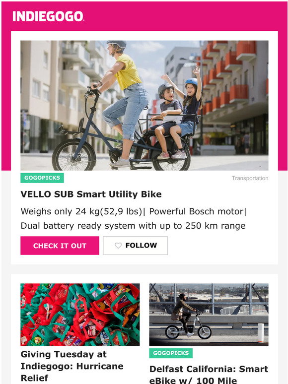 Indiegogo: Meet the world's lightest e-cargo bike | Milled