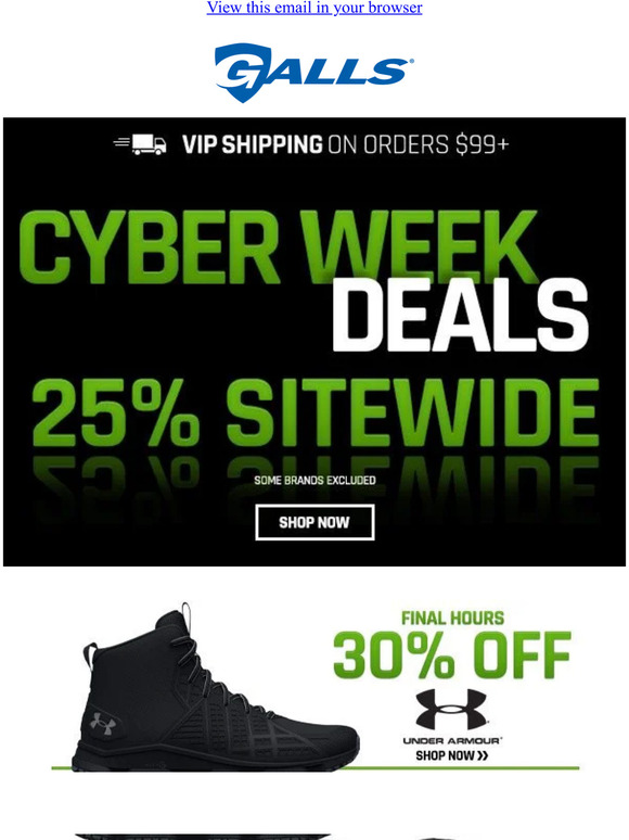 Galls: Cyber Week 25% Off Sitewide | Milled