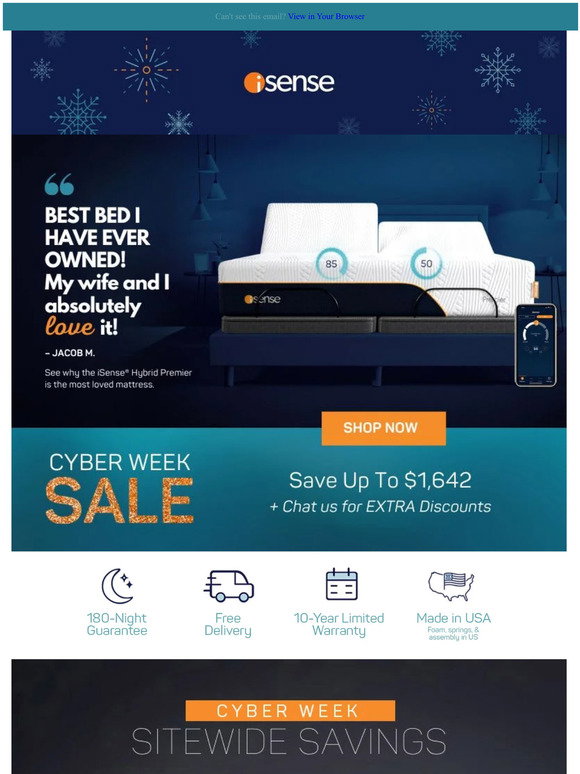 iSense Sleep: 💸 It's Cyber Week, but not for long | Milled