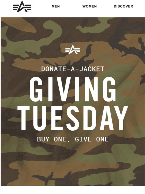 Alpha Industries: Giving Tuesday: Buy One, Give One | Milled