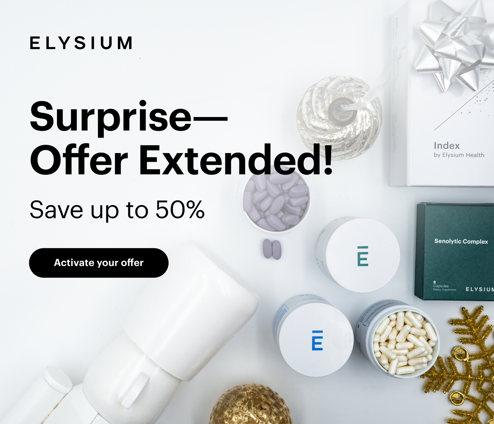 Elysium Health: 📣 Extended: There’s still time for up to 50% off! | Milled