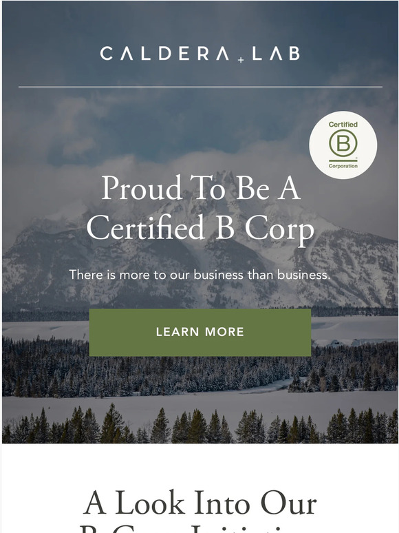 Caldera + Lab: Better for you. Better for our planet. | Milled