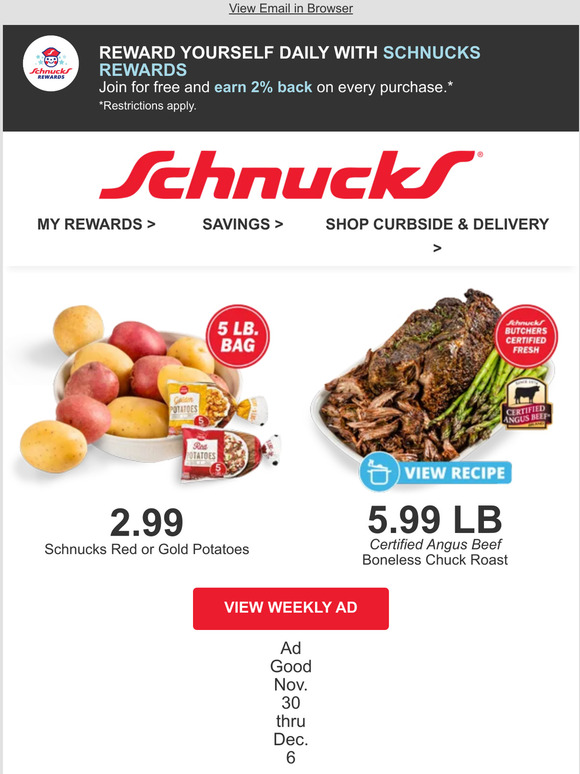 Schnuck Markets, Inc.: Your Weekly Savings at Schnucks Are Here! | Milled