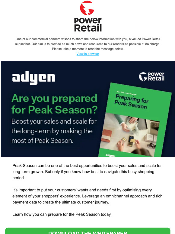 Power Retail: Are you prepared for Peak Season? | Milled