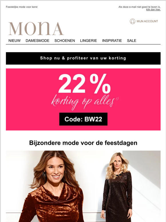 MONA: Beste klant, uw 22% korting is verlengd! | Milled