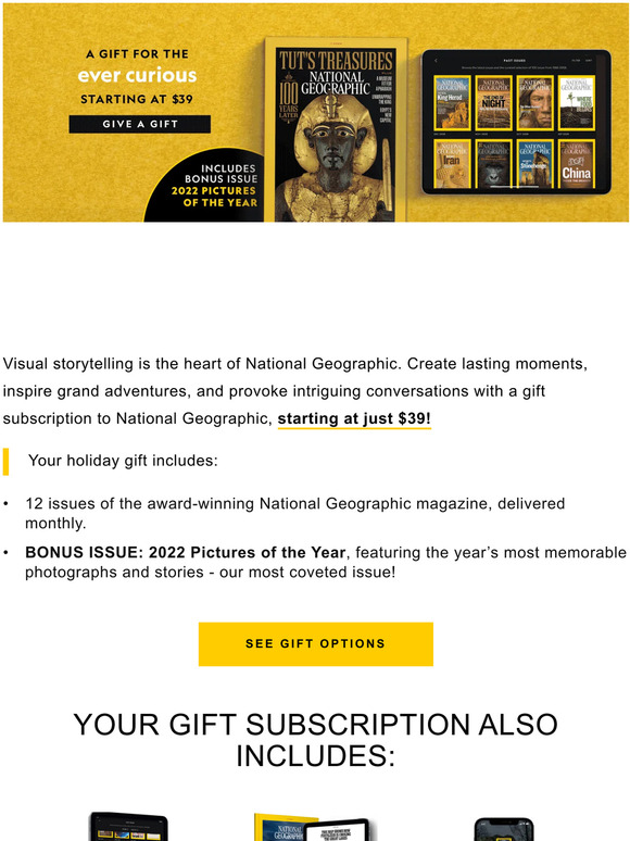 National Geographic: Get Pictures of the Year FREE when you gift Nat ...