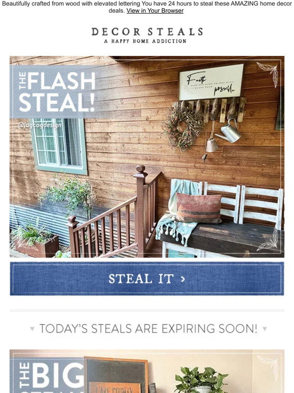 Decor Steals: FLASH STEAL: Stunning Multi-Layered Script Sign | Milled