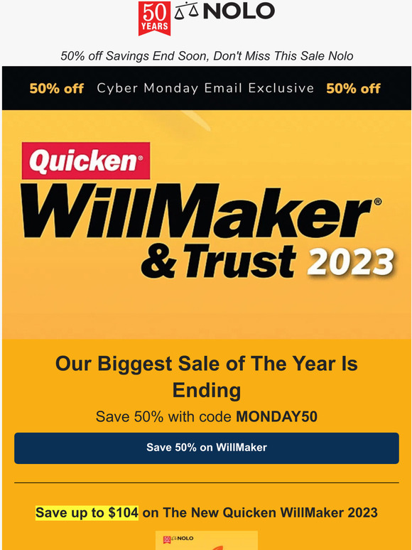 Nolo: [Email Exclusive] Save 50% on All-New WillMaker '23 | Milled