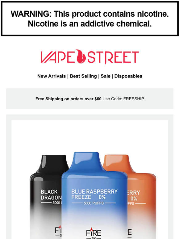 Vape Street: 🚨FIRE 5K Disposable have arrived! | Milled