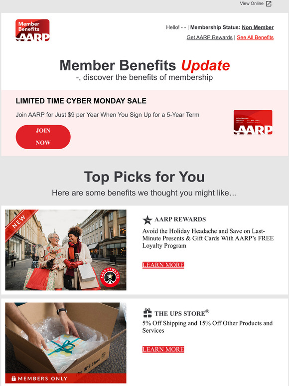 AARP: Your Member Benefits Update | Milled