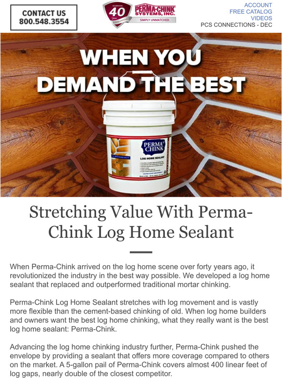 Perma-Chink Systems: Get The Advantage With Perma-Chink Log Home ...