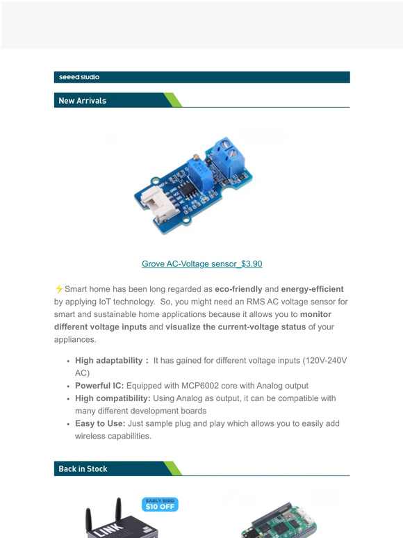 Seeed Studio: 💡The newly arrived Grove-AC Voltage Sensor enables a more ...