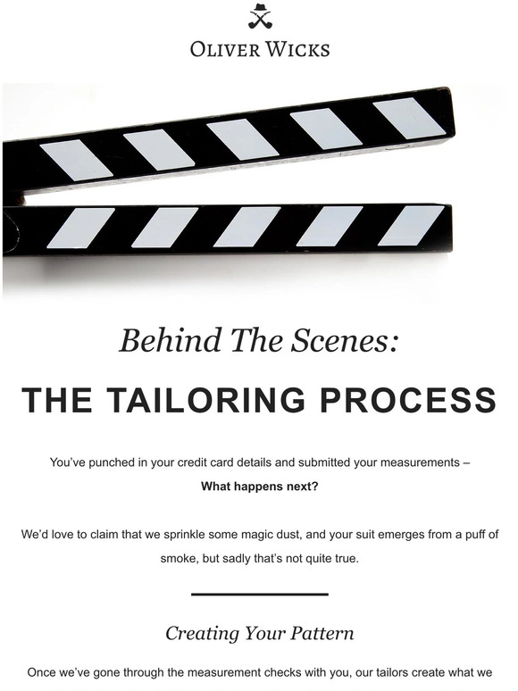 Oliver Wicks: Behind The Scenes: How Your Suit is Made! | Milled