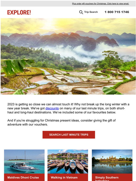 Explore: Last minute tours - start 2023 right | Milled