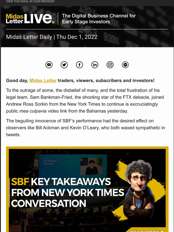 Midas Letter: SBF key takeaways from conversation with NYTimes | Milled