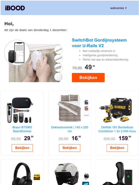 iBood NL: SwitchBot Gordijnsysteem voor U-Rails V2 -38% | Edifier Stax ...