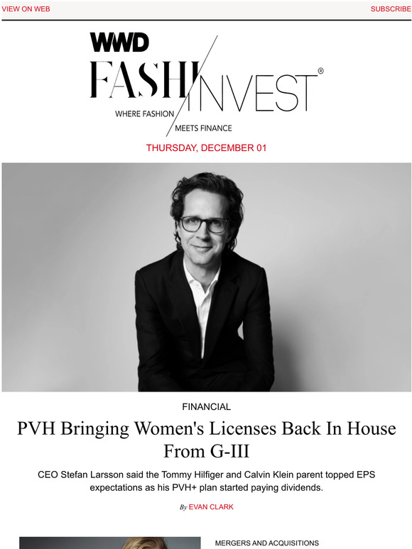 Women's Wear Daily: PVH Bringing Women's Licenses Back In House From G ...